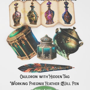 The Witches Purse Printable Junk Journal Folio, 10 Interactive ...