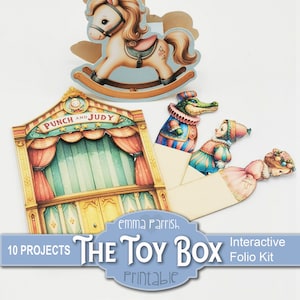 The Toybox Printable Junk Journal Folio, 10 Interactive Papercraft ...