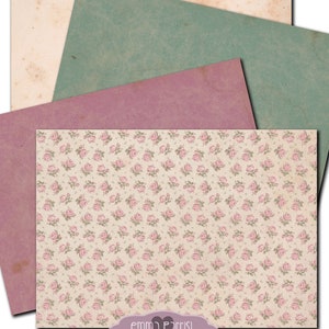 Pink Roses Junk Journal Kit, Printable, Shabby Chic, Flowers, Botanical ...