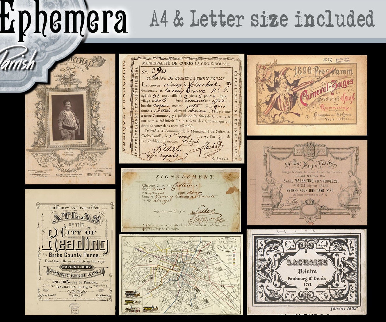 Vintage Printable Ephemera Pack Junk Journal Kit Add On Aged - Etsy