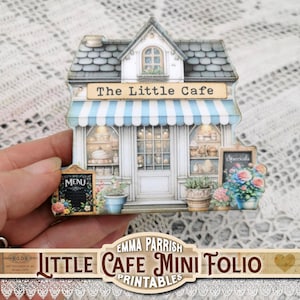 Little Cafe Mini Interactive Folio, Printable Papercraft, 6 Interactive ...