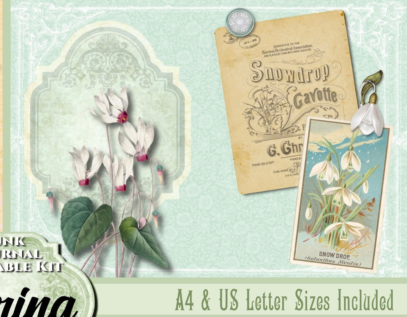 Spring Junk Journal Printable Kit Spring Printable Ephemera | Etsy