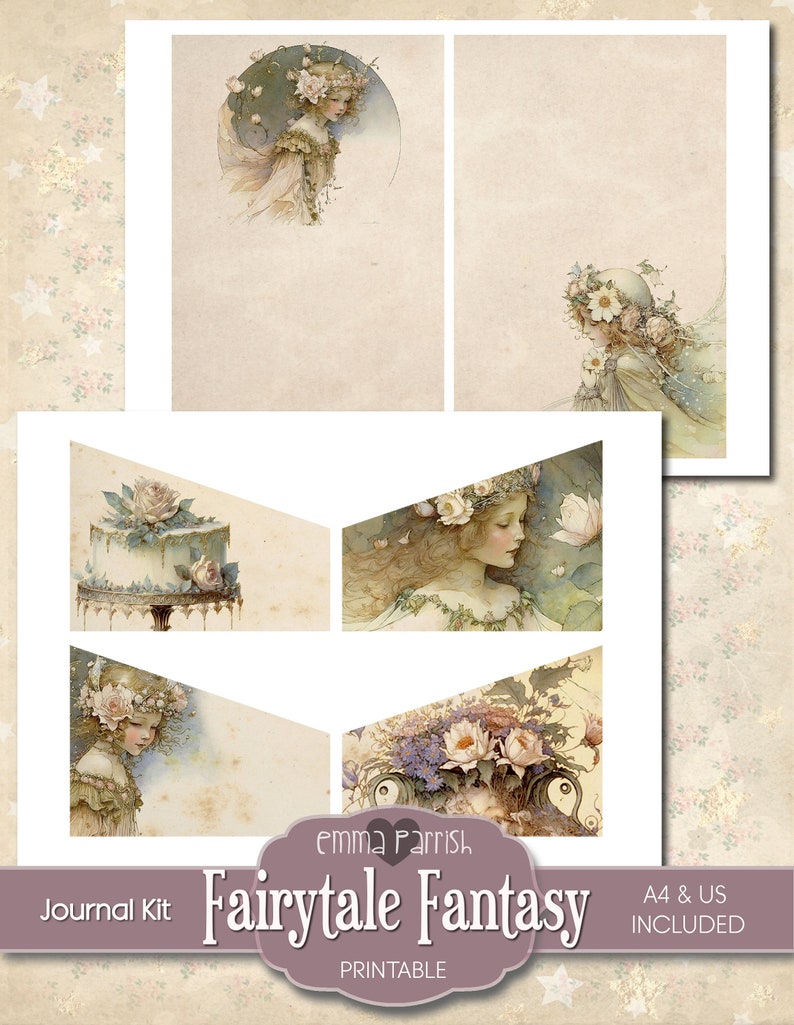 Fairy Junk Journal Kit, Printable, Fairy Fantasy, Fairies, Digital ...