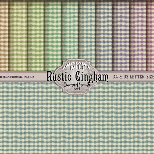 Gingham Digital Paper Junk Journal Printable Digital Paper - Etsy