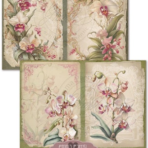 Orchids Junk Journal Kit, Printable, Flower Journal, Watercolor, Floral ...