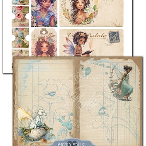 Fairy Junk Journal Kit, Printable, Fairies of Colour, Mixed Race ...