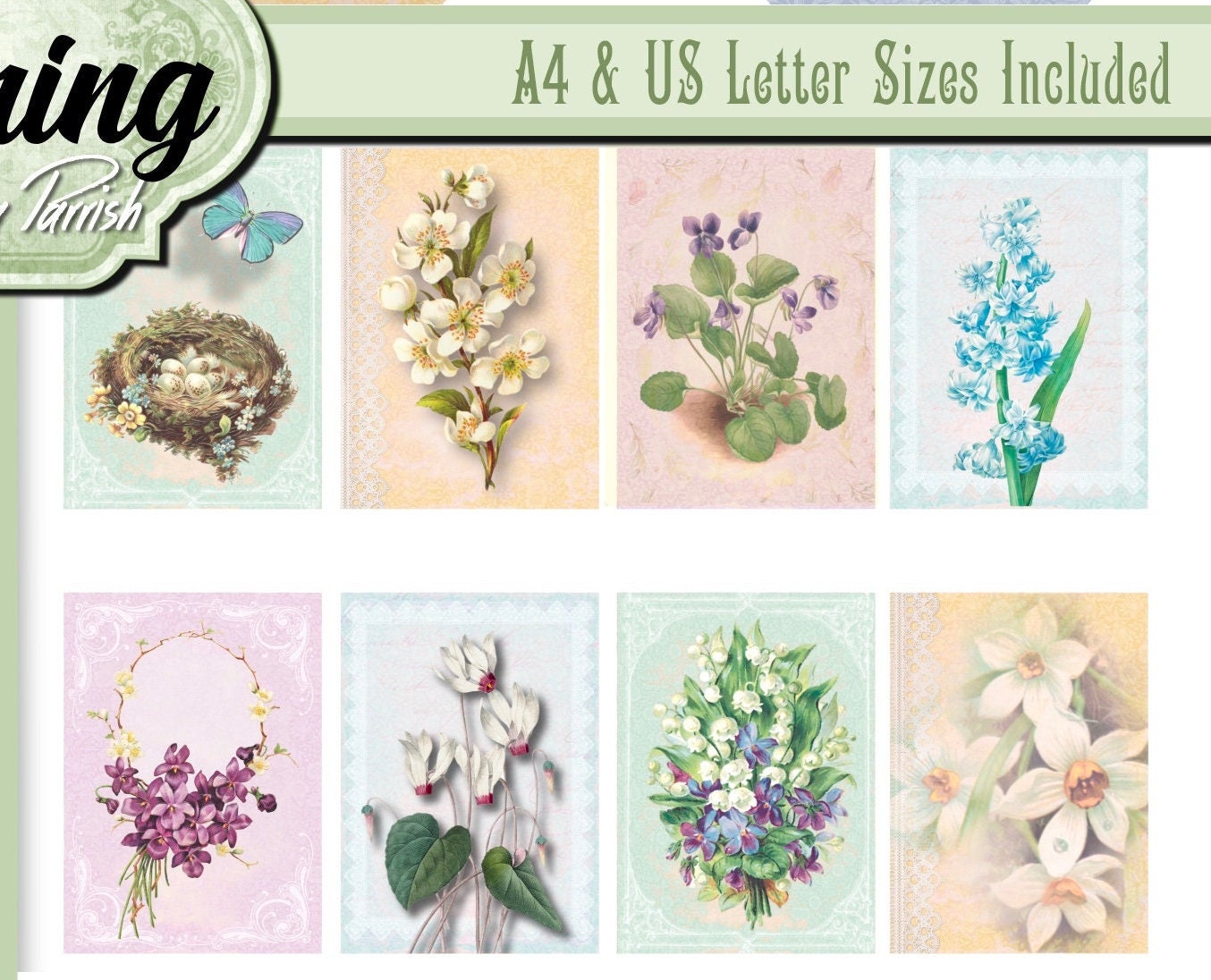 Spring Junk Journal Printable Kit Spring Printable Ephemera | Etsy