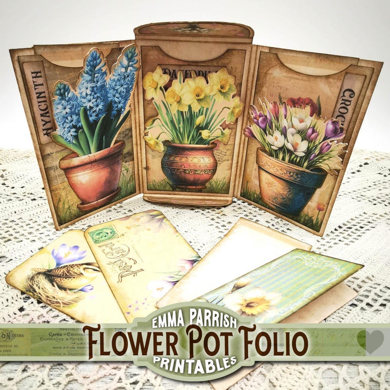 Flower Pot Card - Etsy