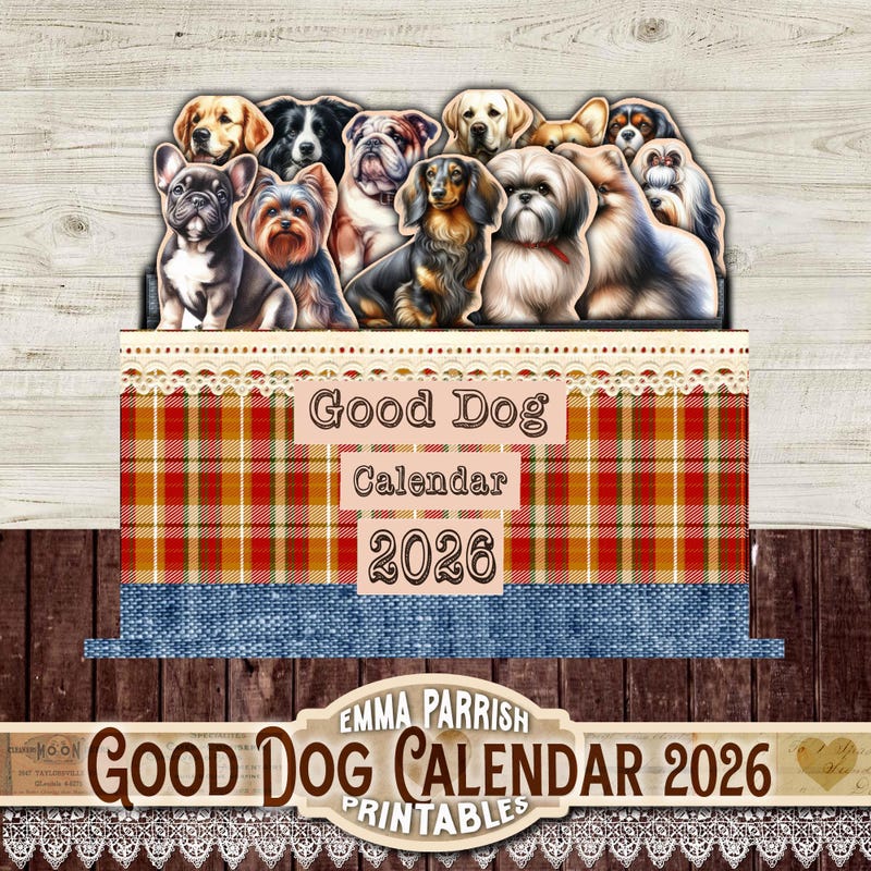 Vintage Dog 2026 Calendar - Etsy
