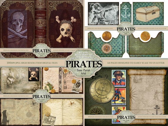 Pirate Junk Journal Kit Pirates Printable Ephemera Piracy - Etsy