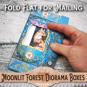 3 Foldable Diorama Boxes, Hare, Owl, Fox, Forest Woodland Animals ...