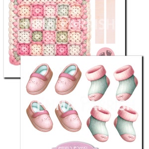 Printable Baby Diaper Changing Bag Junk Journal Folio, 10 Interactive ...