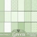 Green Patterned Printable Paper Kit, for Junk Journal, Scrapbook ...