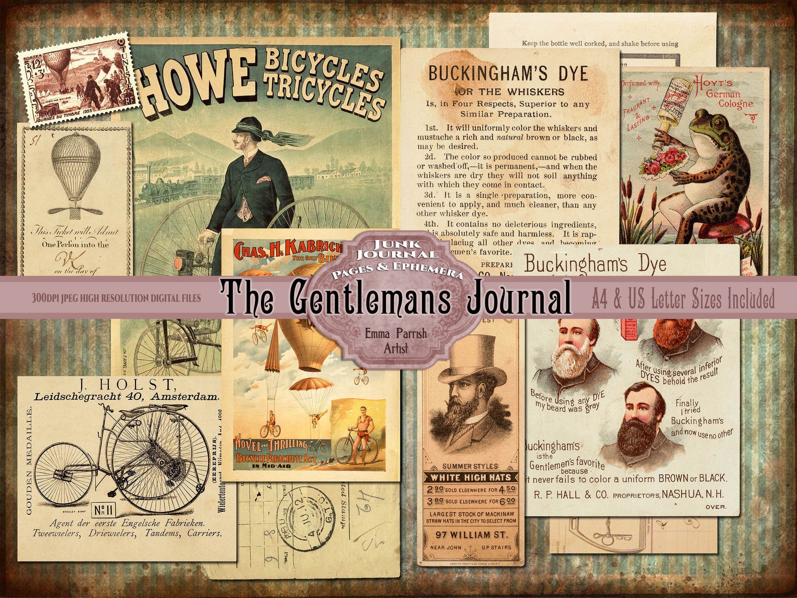 Mens Junk Journal Printable Kit Vintage Victorian Journal - Etsy