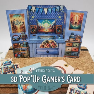 Pop up Bench Card Making Bundle, Male Mens Blue Boys Cards, Cricut PNG ...