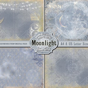 Moon Junk Journal Printable Kit, Moonlight Witch Journal, Celestial ...