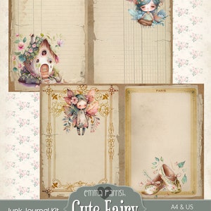 Cute Fairy Junk Journal, Printable, Fairies Journal, Watercolor Fantasy ...