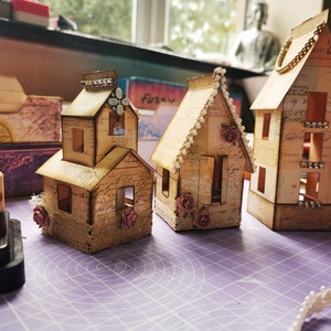 Paper Houses Printable Kit, Paper Lantern, Luminaries, Fairy House ...