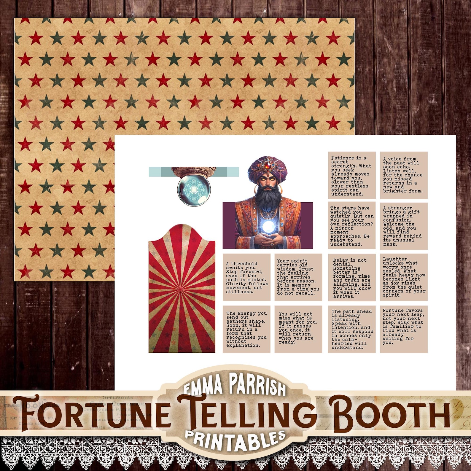 Fortune Teller Booth, Printable 3d Papercraft Kit, With Fortune Telling ...