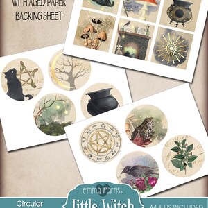 Witch Junk Journal Kit, Circular Printable Journal, Witches, Pagan ...