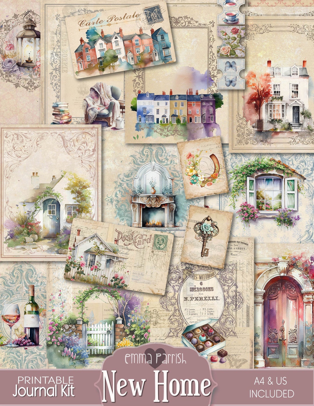 New Home Journal Kit, Printable, Gift, Our First Home, New House ...