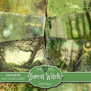 Witch Journal, Junk Journal, Printable Kit, Forest, Witchcraft, Witches ...