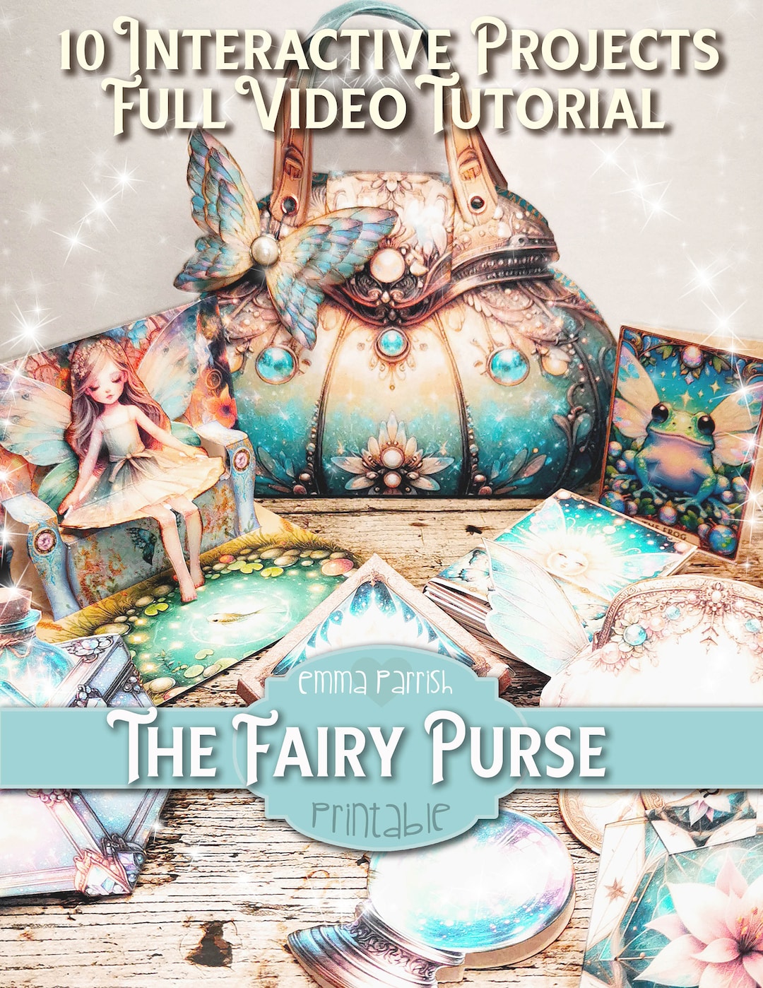 Fairy Purse Printable Junk Journal Folio, Fairies, 10 Interactive ...