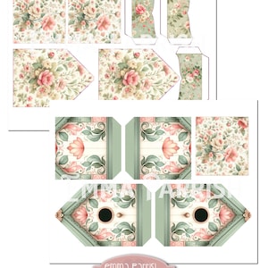 Little Birdhouse Printable Exploding Box Card, Junk Journaling, Cricut ...