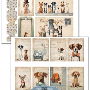 Printable Dogs Junk Journal Kit, Cute Pet, Dog Ephemera, Vintage ...