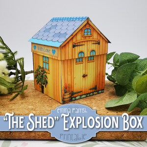 Printable Exploding Box Card, Garden Shed, Tool Shed, Cricut Tested PNG ...