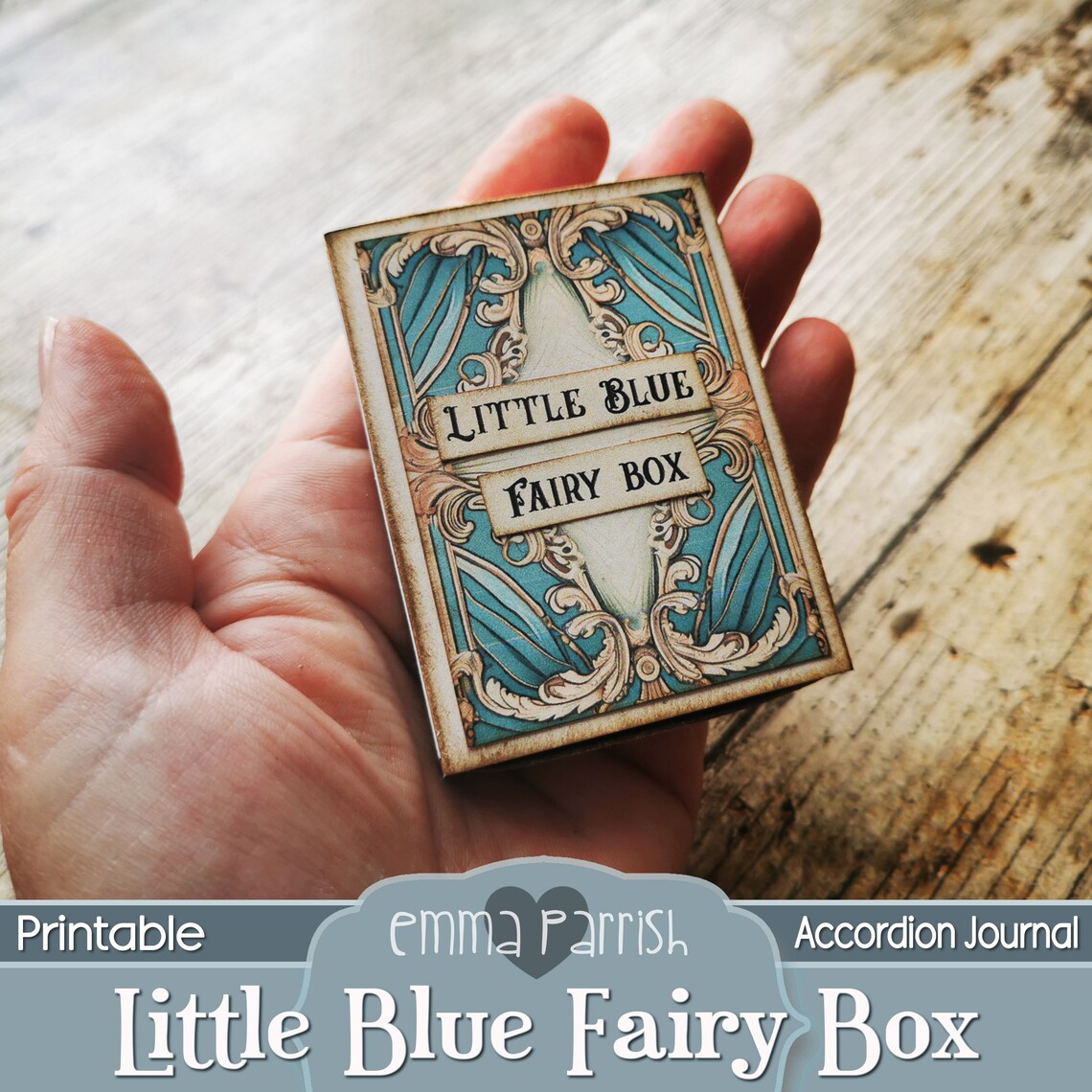 Blue Fairy Mini Journal Kit, Printable Matchbox Journal, Fairy Ephemera ...