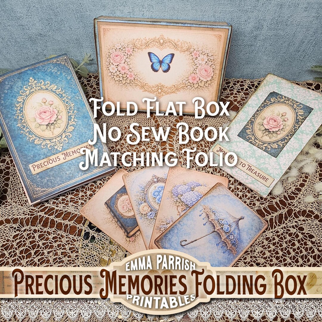Precious Memories Folding Keepsake Box Printable Kit – Junk Journal ...
