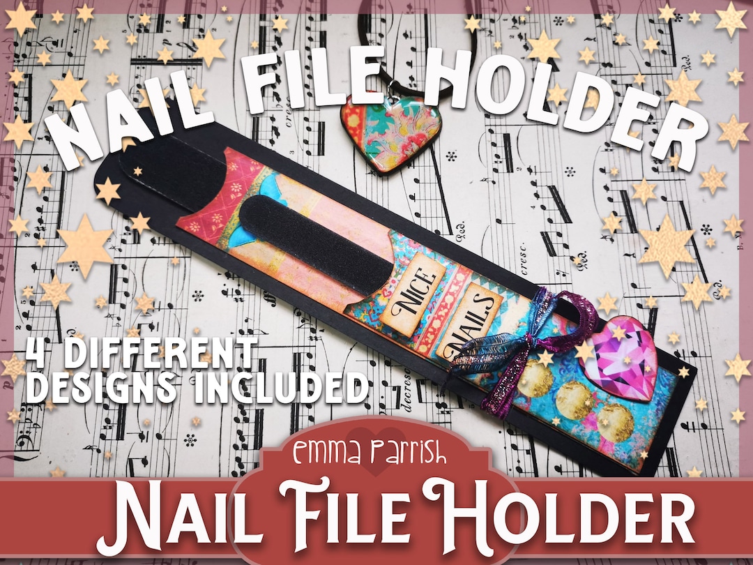 Printable Nail File Holder Gift, Boho Gift, Pretty Vintage, Moon Magick ...