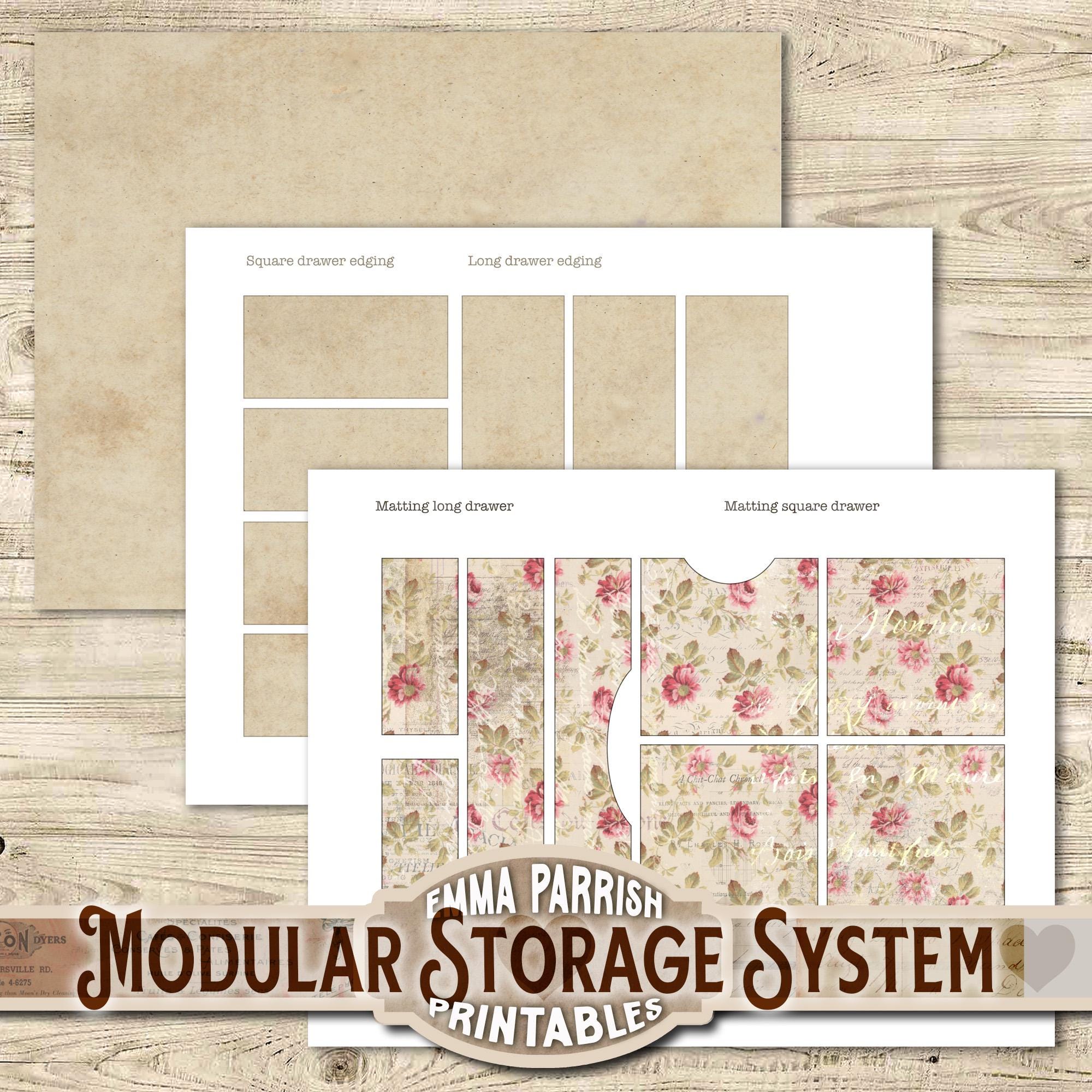 Modular Storage System, Printable, Papercraft, Craft Storage Drawers ...