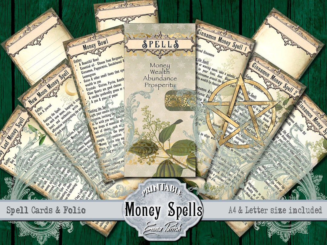Money Spell, Witch Journal Printable Spell Kit Download, Witchcraft ...