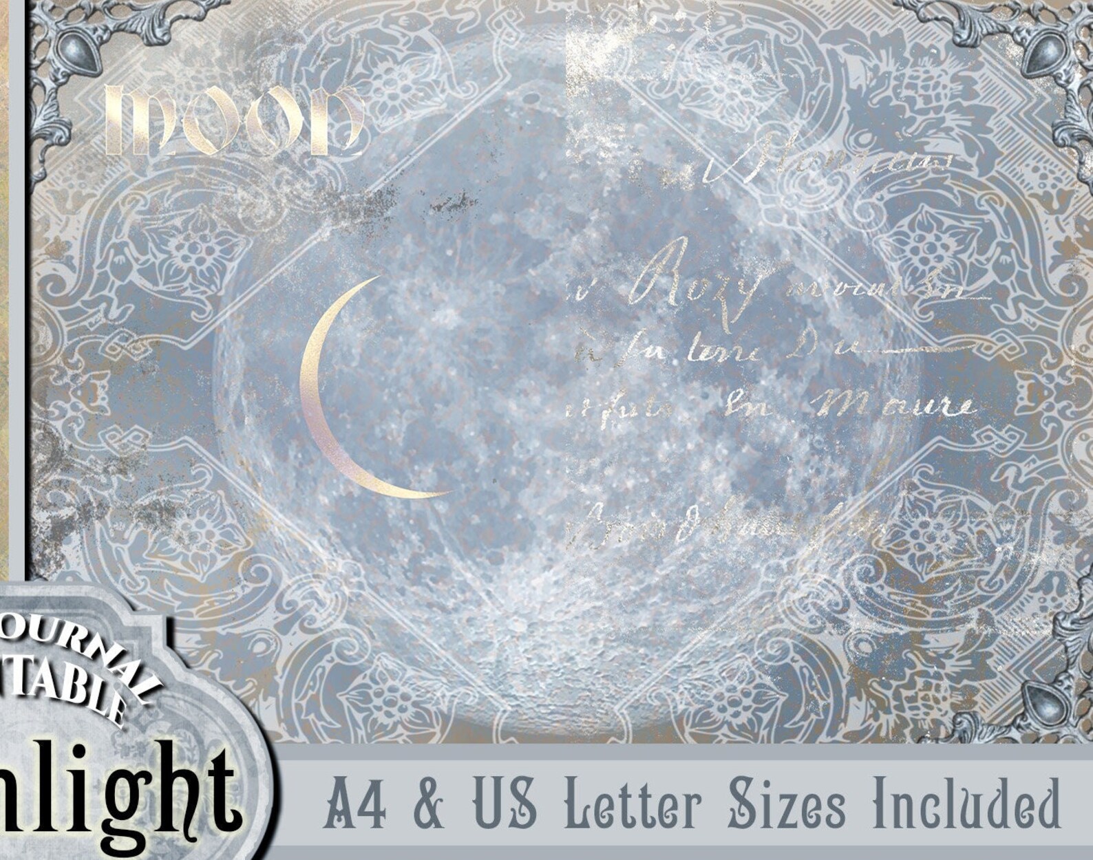 Moon Junk Journal Printable Kit Moonlight Witch Journal | Etsy UK