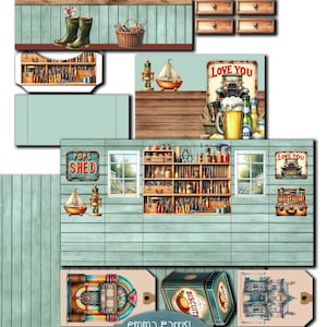 Pop up Bench Card, Male Mens Blue Cards, Dad, Grandad, Pops, Cricut PNG ...