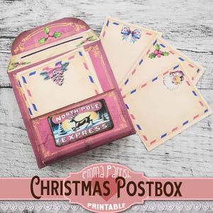 Christmas Mailbox Printable, Postbox, Letter to Santa, Mini Papercraft ...