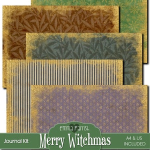 Christmas Witch Junk Journal Kit, Yule Witch, Journal Supplies, Witchy ...