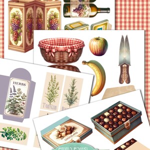 Foodie Hamper Printable Junk Journal Folio, Food Lover, Chocolate ...