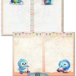 Junk Journal, Kids Printable, Little Monsters, Children, Cute, Childs ...