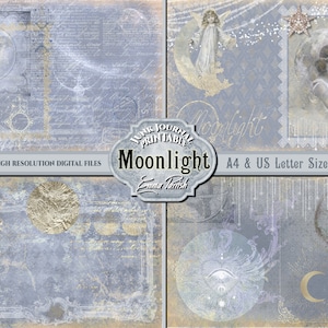 Moon Junk Journal Printable Kit, Moonlight Witch Journal, Celestial ...