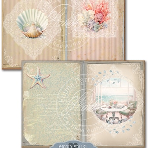Seaside Junk Journal Kit, Beach, Ocean, Coastal, Pastel, Shabby ...
