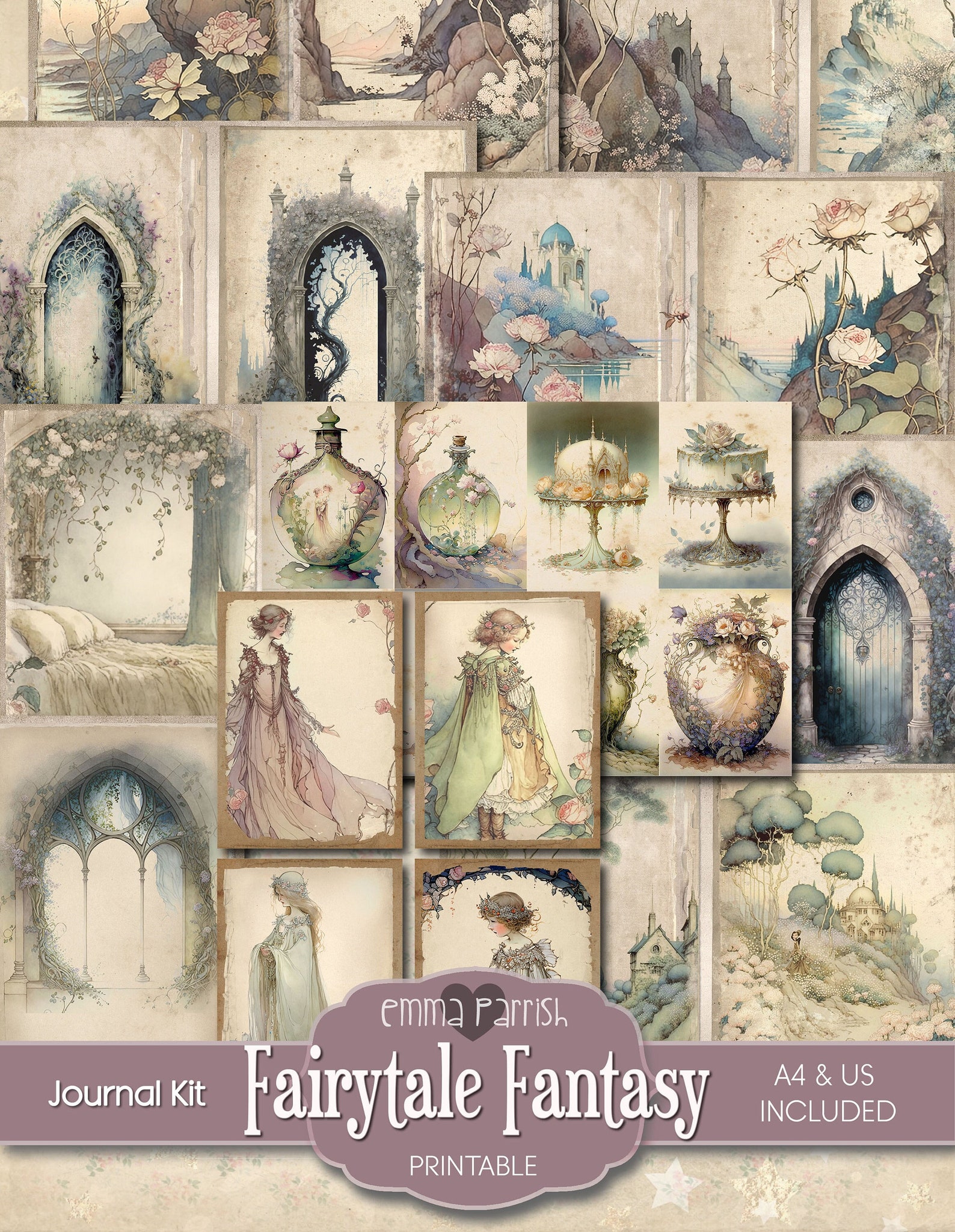 Fairy Junk Journal Kit, Printable, Fairy Fantasy, Fairies, Digital ...