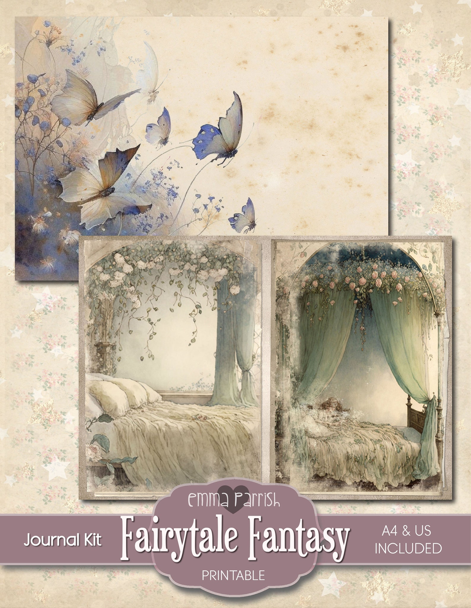 Fairy Junk Journal Kit, Printable, Fairy Fantasy, Fairies, Digital ...