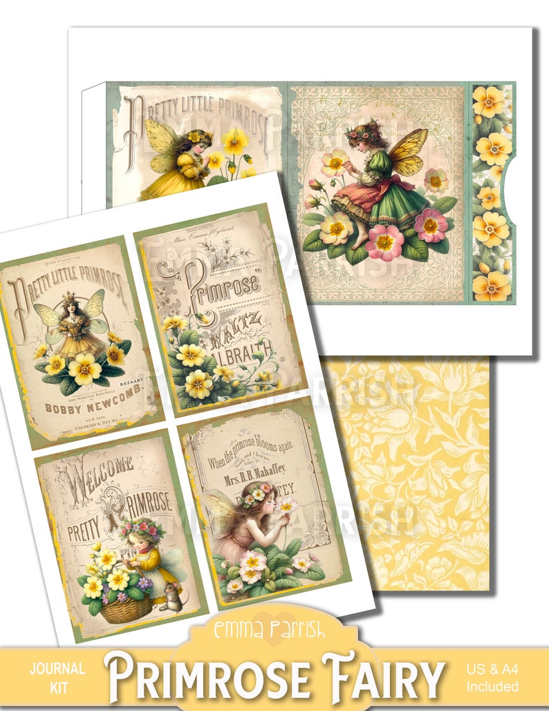 Primrose Fairies Printable Journal Kit, Flower Fairy, Junk Journal ...