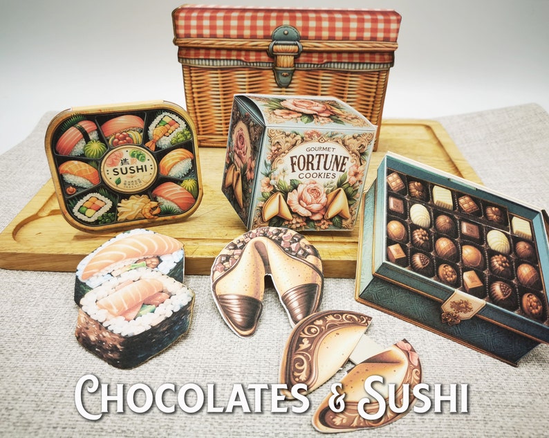 Foodie Hamper Printable Junk Journal Folio, Food Lover, Chocolate ...