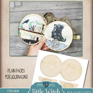 Witch Junk Journal Kit, Circular Printable Journal, Witches, Pagan ...
