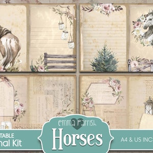 Wild Horses Junk Journal Kit, Ranch, Horse, Printable, Paper, Ephemera ...