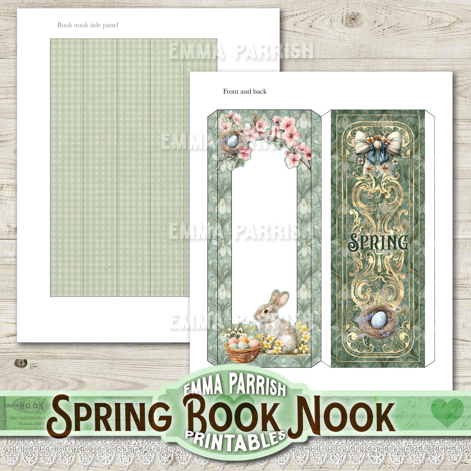 Spring Book Nook Printable Kit - Cricut Friendly 3D DIY Miniature ...